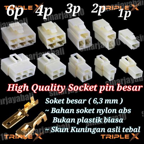 Jual soket motor pin besar socket kabel mobil konektor skun besar sekun ...