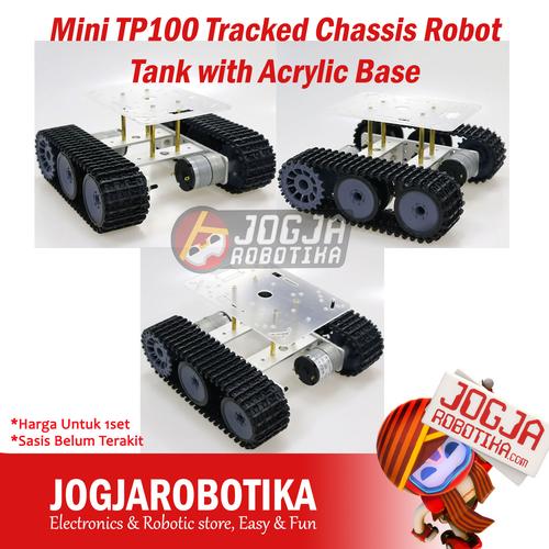 Jual Sasis Mini TP100 Tracked Chassis Robot Tank with Acrylic Akrilik ...