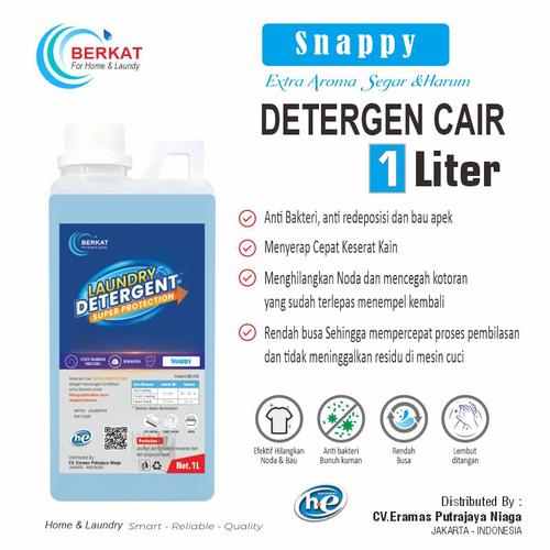 Jual Detergen Cair laundry SNAPPY - Berkat - Super Protection Net. 1 ...