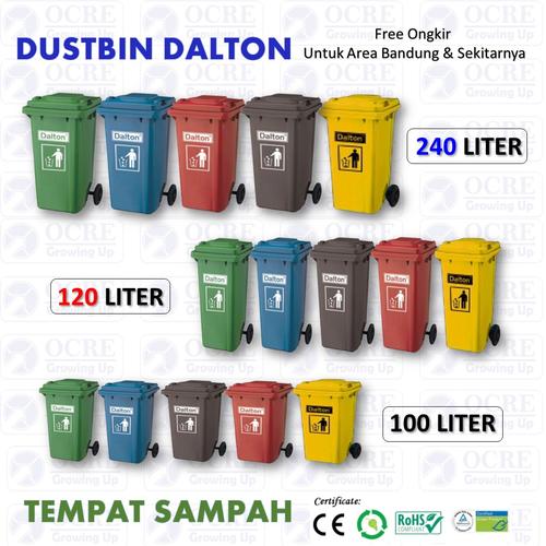 Jual Dustbin Tempat Tong Sampah Outdoor Dalton 100-240 Liter Set - Biru ...