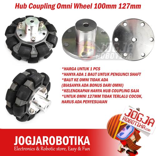 Jual Hub Coupling Omni Wheel 14049 100mm 127mm for 6mm Shaft - Kab ...