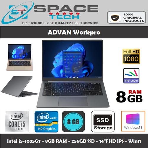 Promo ADVAN Laptop Workpro i5-1035G7 8GB 256GB SSD 14"FHD IPS Win11 ...