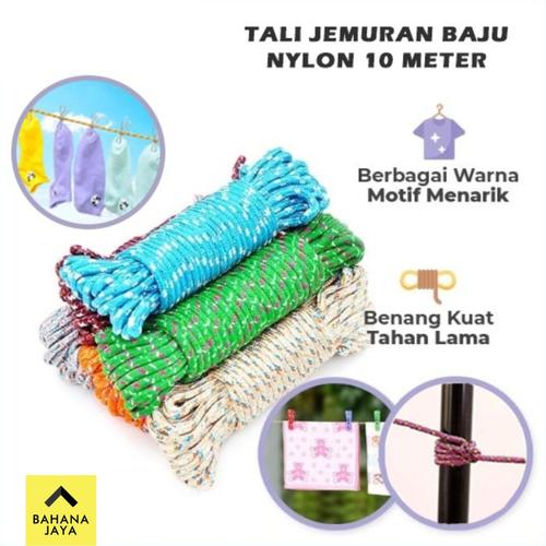 Jual Tali Jemuran Baju Nylon 10m Anti Slip Ikat Tambang Kemah Camping ...
