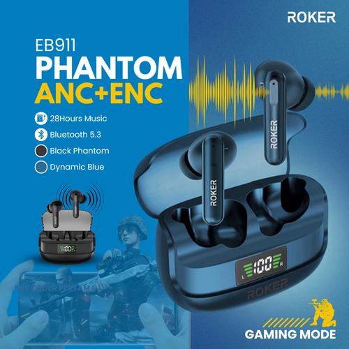 Promo Tws Roker Phantom ANC+ENC Wireles bluetooth dual Noise Reduction ...