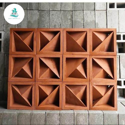 Jual roster beton terracotta motif Arrow(20x20) - Abu-abu - Kota Bekasi ...