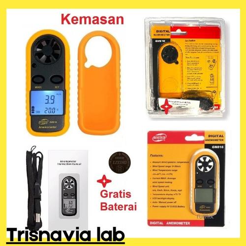Jual Digital Anemometer Pengukur kecepatan angin thermometer Anemo ...