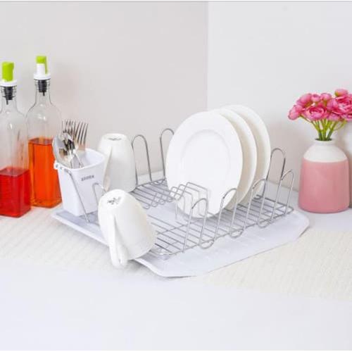 Jual Rak Piring Besi Minimalis dengan Alas Plastik Anti Karat 1 Tingkat ...