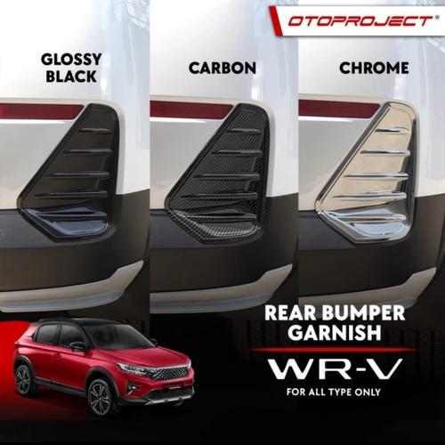 Jual cover rear bumper garnish belakang Honda WRV Black / Carbon ...