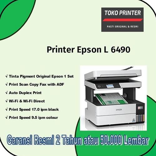 Jual Printer Epson Ecotank L6490 L 6490 A4 Print Scan Copy - Tinta ...