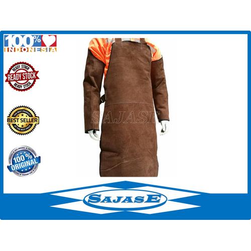 Promo Set Apron safety dada lengan kulit untuk las set apron las kulit ...