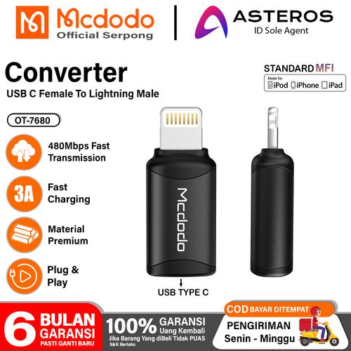 Jual MCDODO Adapter Converter Charger Micro USB, Type C, Lightning ...