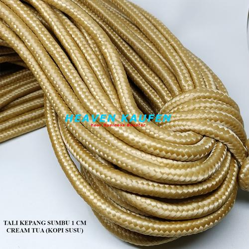 Jual Tali Kepang 1 cm Cream Tua Kopi Susu Tali Tas Serut Tote Bag ...