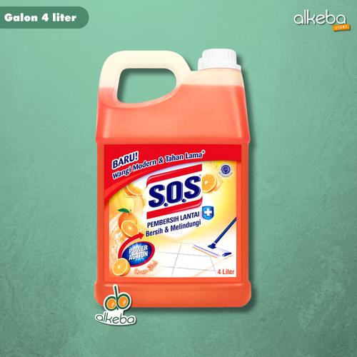 Jual SOS Floor cleaner 4 liter orange splash sabun cuci lantai ...