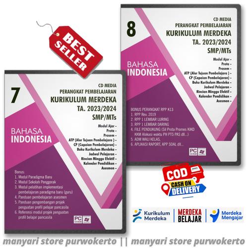 Jual CD RPP KURIKULUM MERDEKA / MEDIA AJAR KURIKULUM MERDEKA B. INDONESIA - Kelas 7 - Kab ...