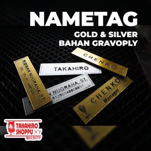 Jual NAMETAG CUSTOM GOLD & SILVER bahan GRAVOPLY - Kota Bandung ...