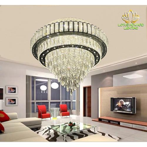 Jual LAMPU PLAFON HIAS KRISTAL LED 3 WARNA MODEL MS9673 REMOTE DIMMER ...