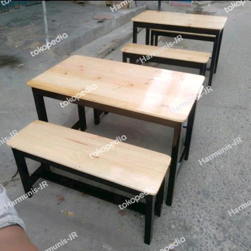Jual Set meja caffe meja resto meja makan kayu jati Belanda - kaki ...