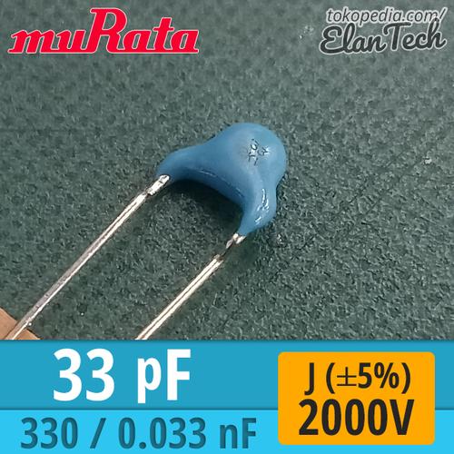 Jual 33pF / 330 2000V Murata Ceramic Capacitor 33 pF 2kV Kapasitor ...
