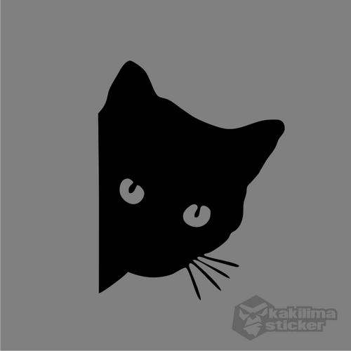 Jual Sticker Kucing mengintip stiker mobil sticker kaca mobil sticker ...