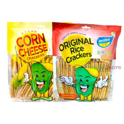 Jual Ten Ten Rice Crackers Original Corn Cheese /Tenten Biskuit Beras ...