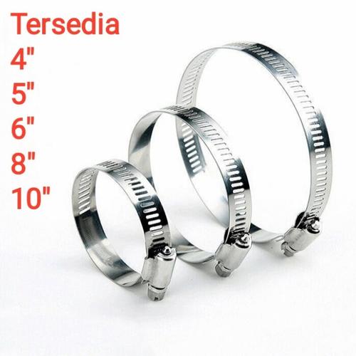 Jual klem besar stainless 12 in. klem flexible cerobong, klem flexible ...