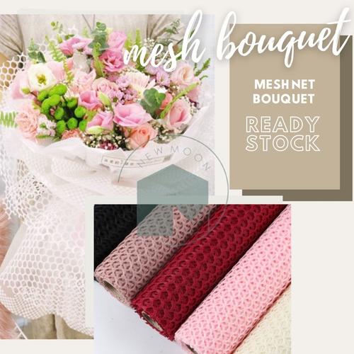 Promo Flower wrap spider mesh jala jaring polynet cellophane wrap roll ...