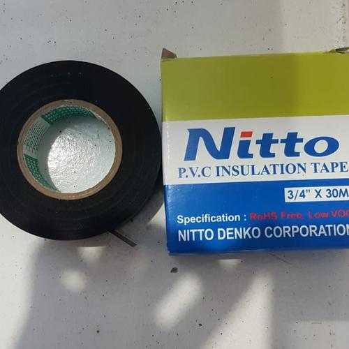 Jual NITTO ISOLASI LISTRIK 3/4"X30M 30 METER HITAM ASLI 2101 NITTO FULL ...