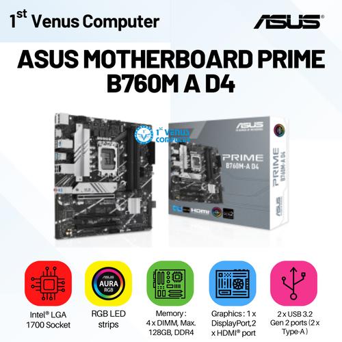 Jual ASUS MOTHERBOARD PRIME B760M A D4 / MAINBOARD ASUS B760 PRIME ...