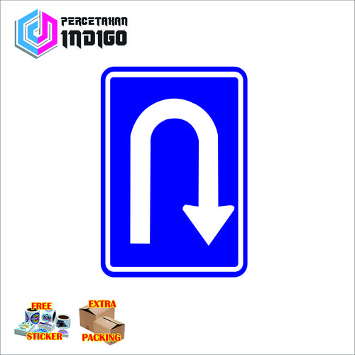 Jual plat alumunium rambu putar balik - 30x40 - Kab. Bekasi ...