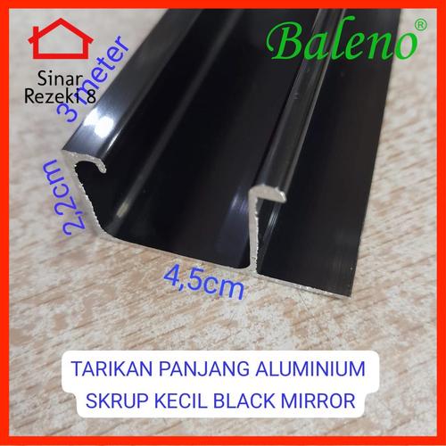 Jual Handle Tarikan Panjang Profil Aluminium Hitam GP 30 Lemari ...