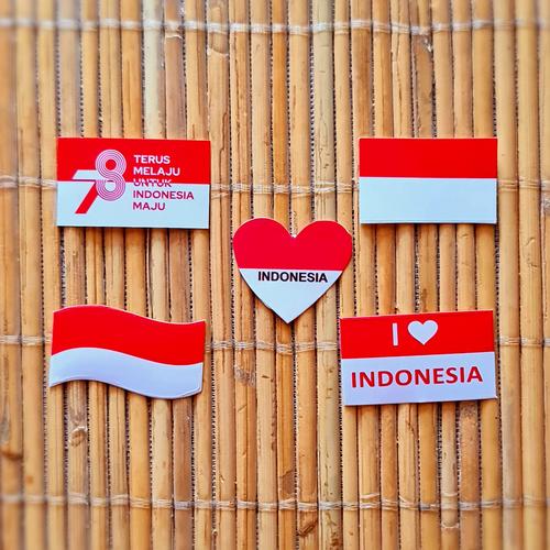 Jual sticker bendera merah putih 17agustus tempel pipi muka mobil kaca ...