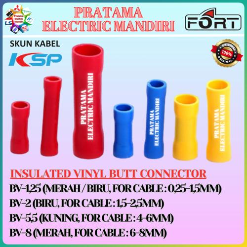 Jual Scun Ferrules Skun Lurus Vinyl Butt Connector BV-2 BV - 2 Biru ...