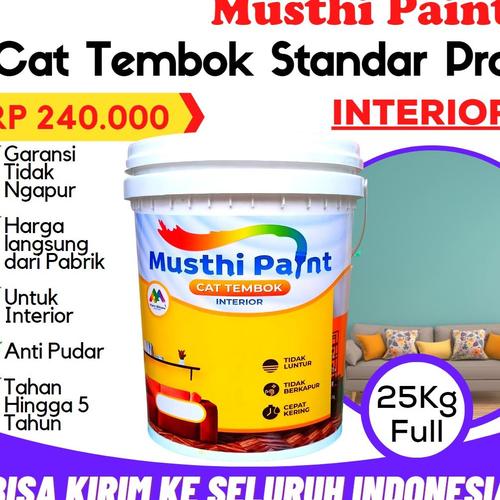 Jual Cat Tembok Interior Musthi Paint 25kg , Garansi Tidak Berkapur ...
