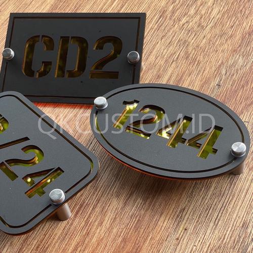 Jual NOMER RUMAH 2 LAYER GOLD DOFF/NOMER RUMAH AKRILIK/NOMER KAMAR ...