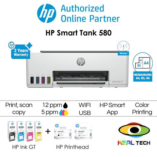 Promo Printer HP Smart Tank 580 wireless All in One Garansi resmi HP ...