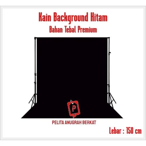 Jual Kain Background Hitam Bahan Tebal Anti Air /Backdrop Best Black ...