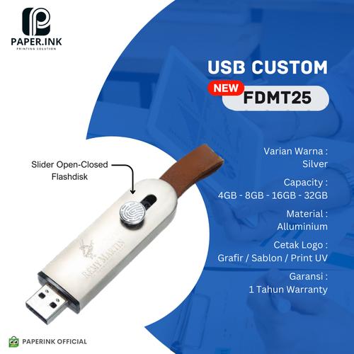 Jual Flashdisk USB Metal Custom - Souvenir Promosi - FDMT25 - 4 gb ...