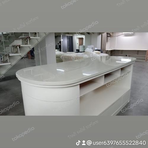 Jual Solid surface meja makan island white - Kab. Bogor - Dadi solid surface | Tokopedia