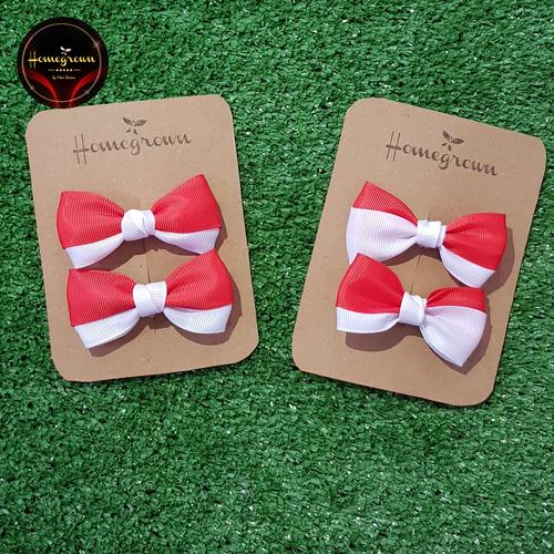 Jual Jepit Rambut Pita Merah Putih Handmade Agustusan Kemerdekaan 2 pcs ...