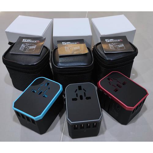 Jual universal travel adaptor and charger + 5 port usb fast charging ...