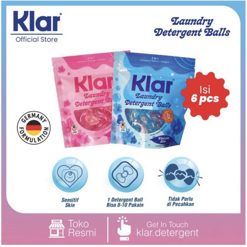 Jual KLAR Laundry Detergent Ball 3in1 (Sachet) Detergent Instan - PINK ...