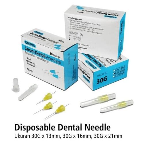 Jual Disposable Dental Needle Onemed / Jarum Citoject 30G / Jarum One ...
