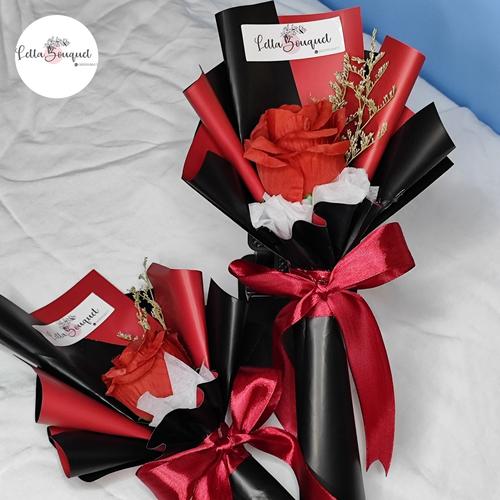 Jual buket bunga mawar 1 tangkai | single flower bouquet | bucket bunga ...