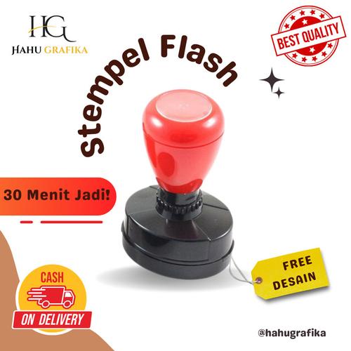 Promo STEMPEL FLASH OTOMATIS / BENTUK OVAL / STEMPEL WARNA - Satu Warna, Kecil - Kab. Sleman ...
