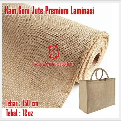 Jual Kain Goni Jute Premium Laminasi Tebal Roll Meteran / Bahan Tas ...