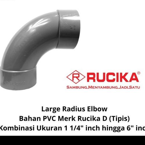 Jual Long Large Radius Elbow 2 1/2" 2.5" 2,5" inch PVC Rucika D (Tipis) - Jakarta Utara - toko ...