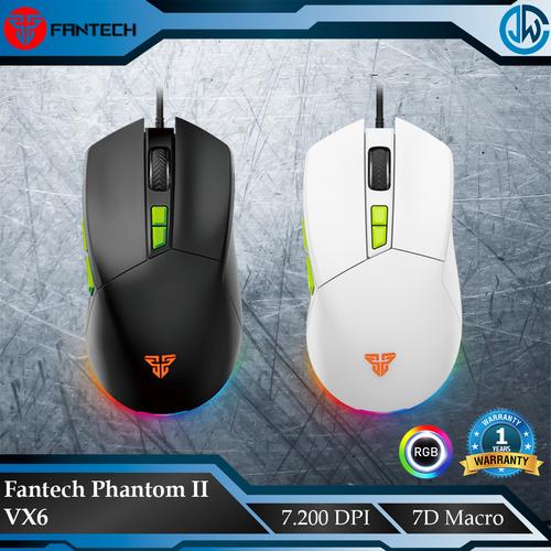 Jual Fantech Phantom II VX6 - Macro Gaming Mouse RGB|Black / White ...