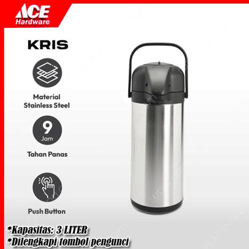 Jual Termos Vacuum Flask 3 Ltr Krischef Termos Air Panas Original Ace ...