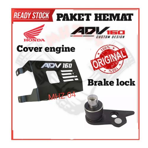 Jual PAKET HEMAT Aksesoris Honda ADV 160 cover engine plus brake lock ...