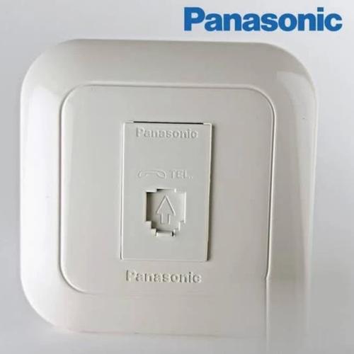 Jual Stop Telepon Panasonic Putih WEJ 2164 Saklar Telpon Socket Outlet ...